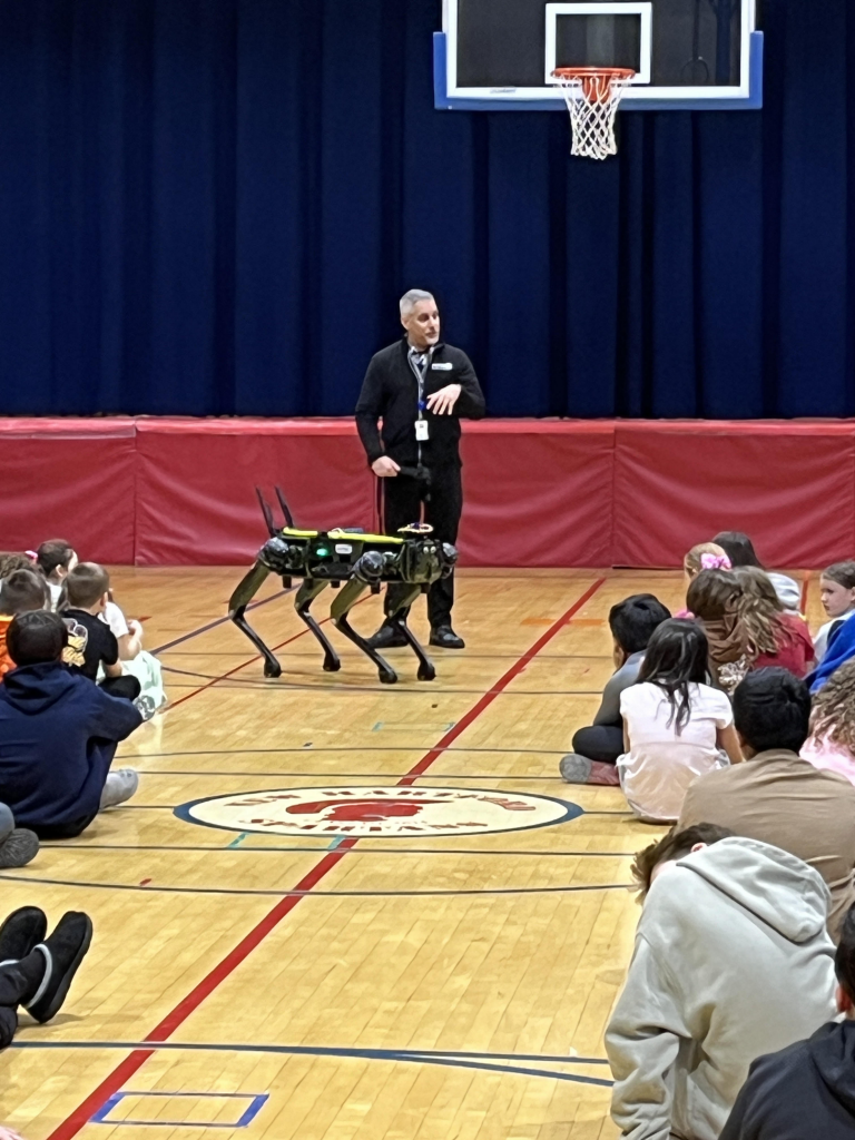 Fluffy the Robotic Dog - Visits Hughes Students - New Hartford Central ...